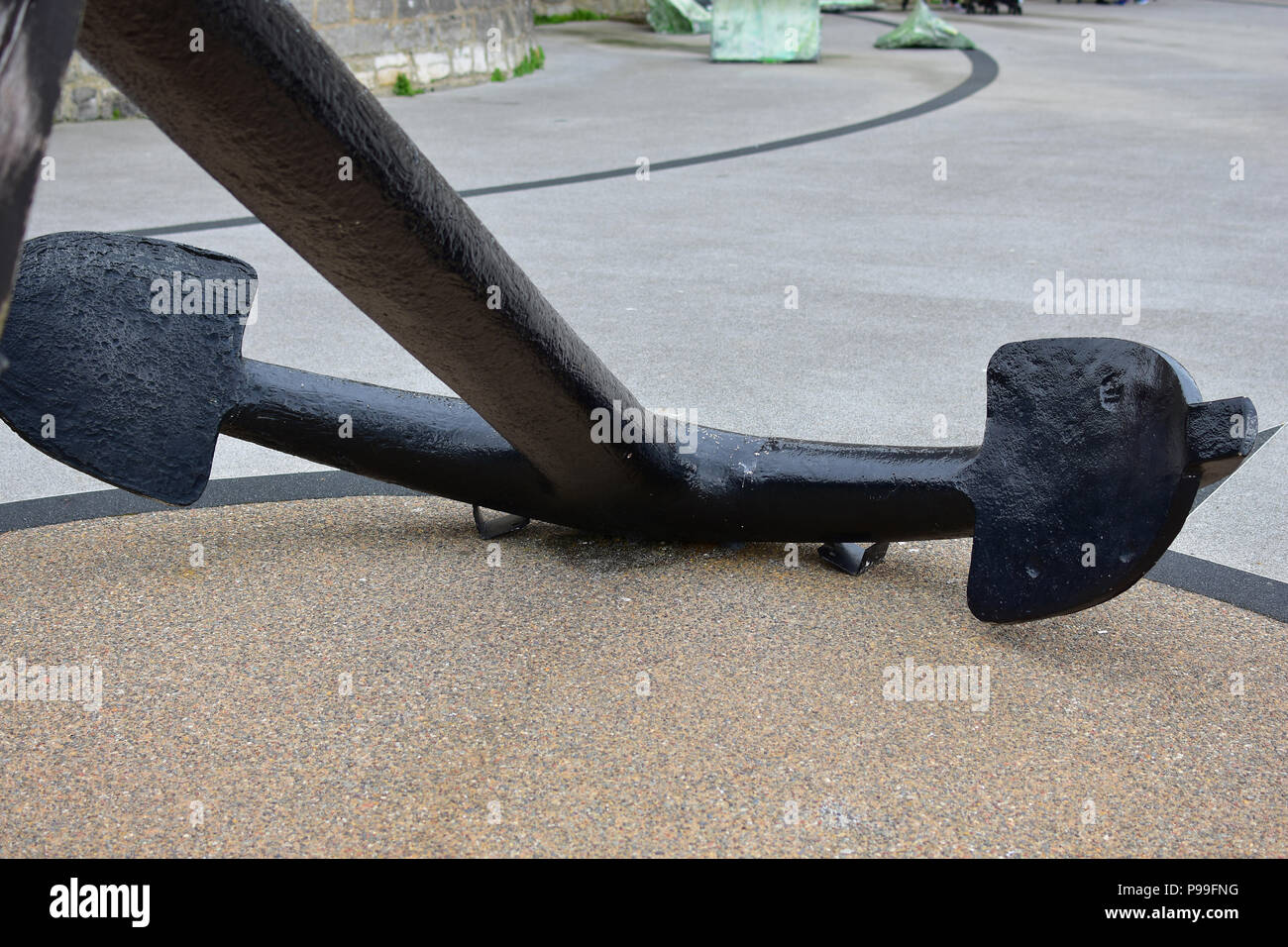 5 Ton Admiralty pattern Anchor from the HMS Conway displayed at ...