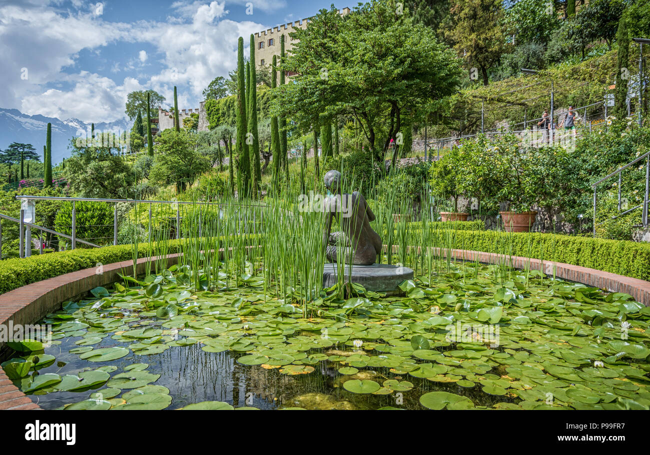 Trauttmansdorff Garden in Meran (Merano), Italy - june 27, 2018: The ...
