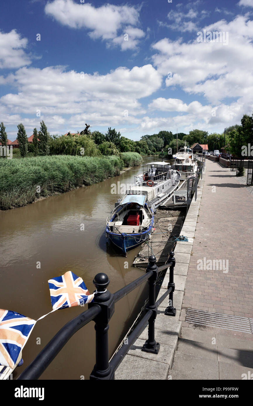 river stour and moorings quay at sandwich kent england uk Stock Photo ...