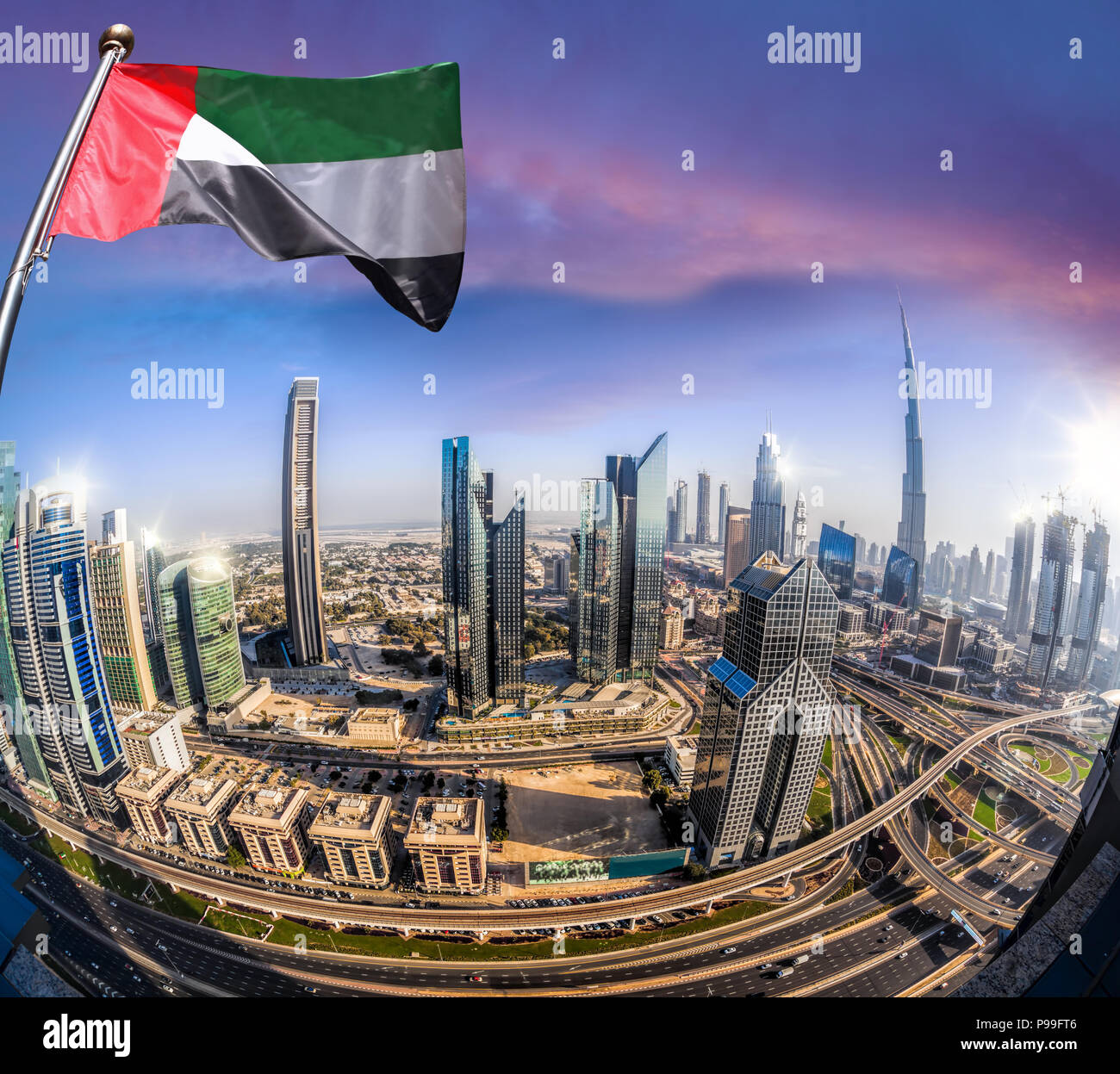 Cityscape of Dubai with modern futuristic architecture , United Arab ...