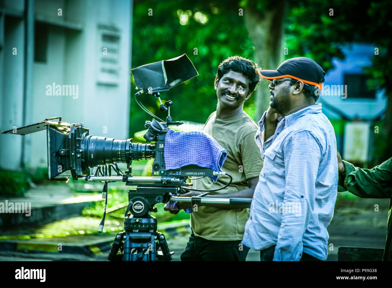 Professional video shooting of the film, Cinematographer with Director ...