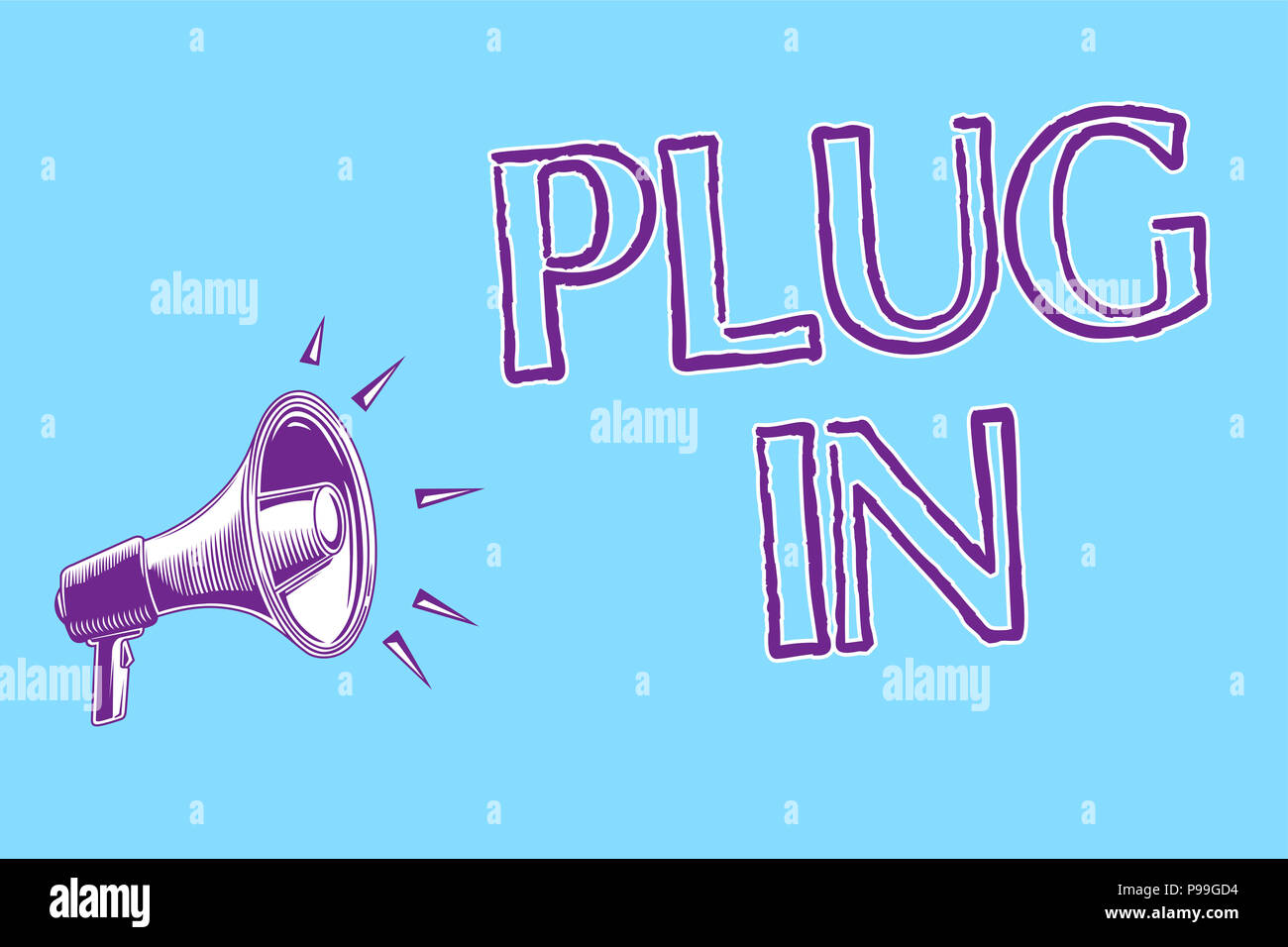 Word writing text Plug In. Business concept for putting device into ...