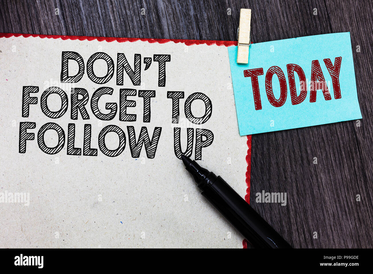 Writing note showing Don t not Forget To Follow Up. Business photo ...