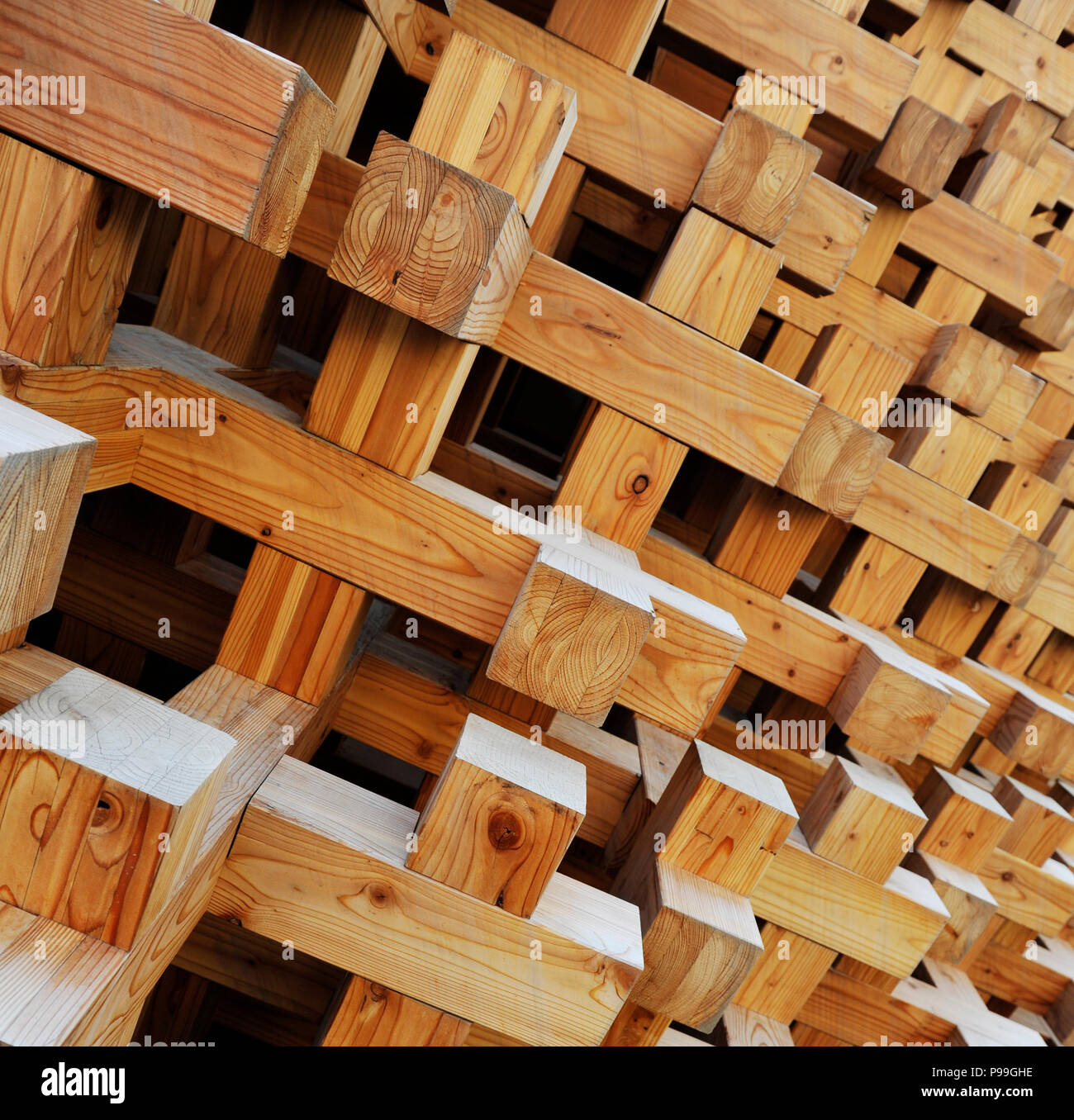 Seamless texture of wooden blocks in collage background. Repeated ...
