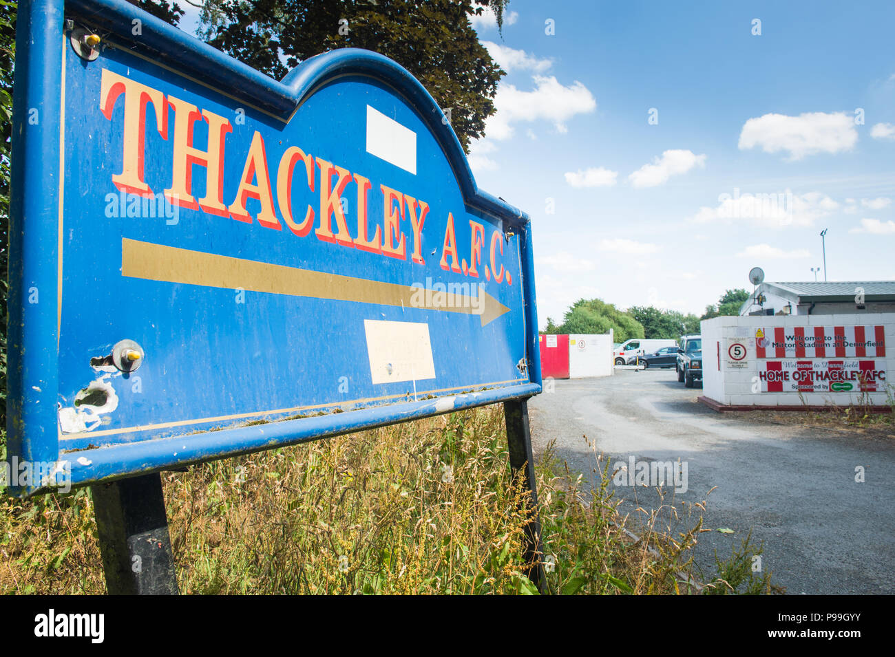The Mitton Group Stadium at Dennyfield, Bradford. The home of Thackley ...