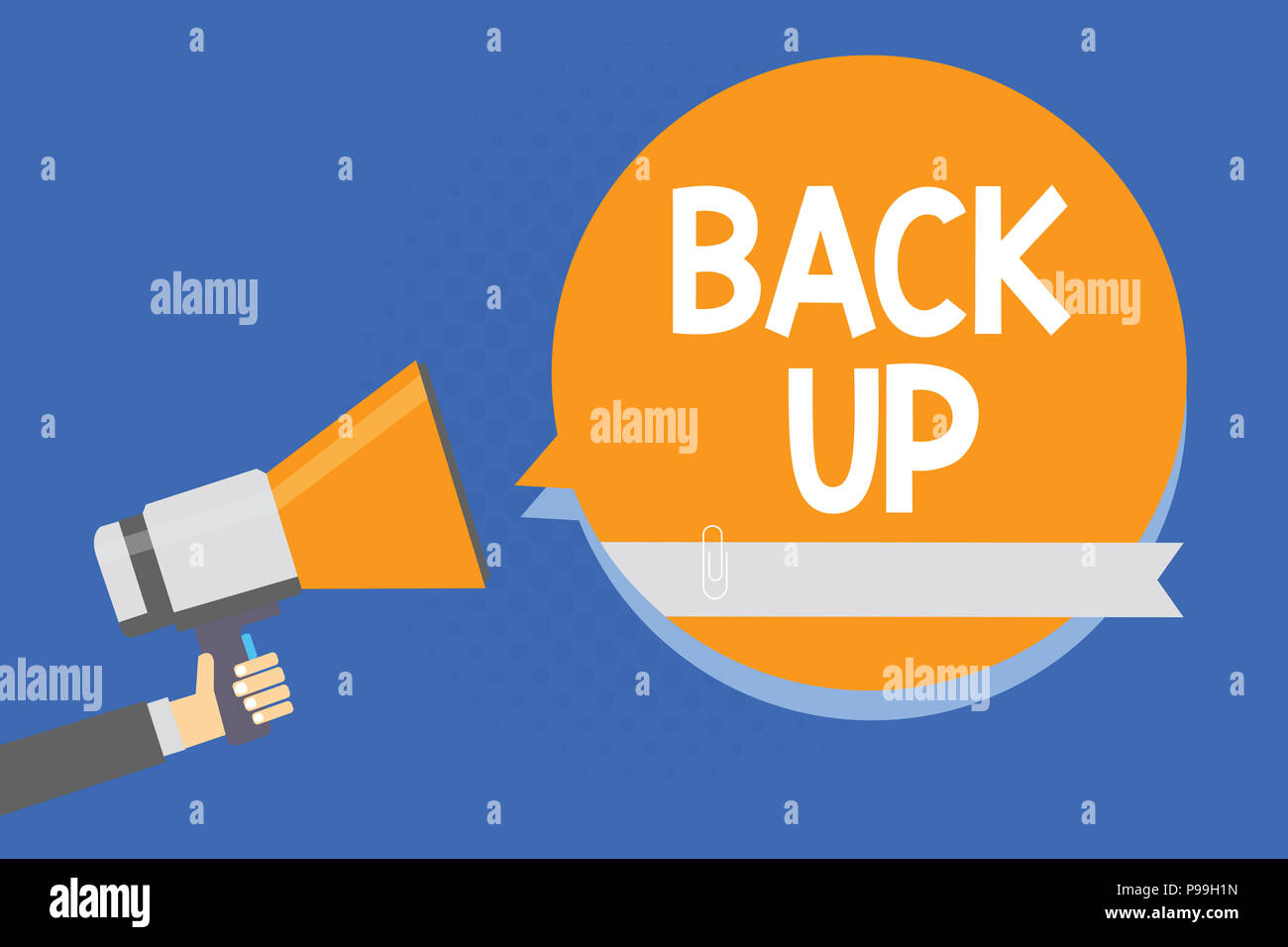 Text sign showing Back Up. Conceptual photo saving important data into ...