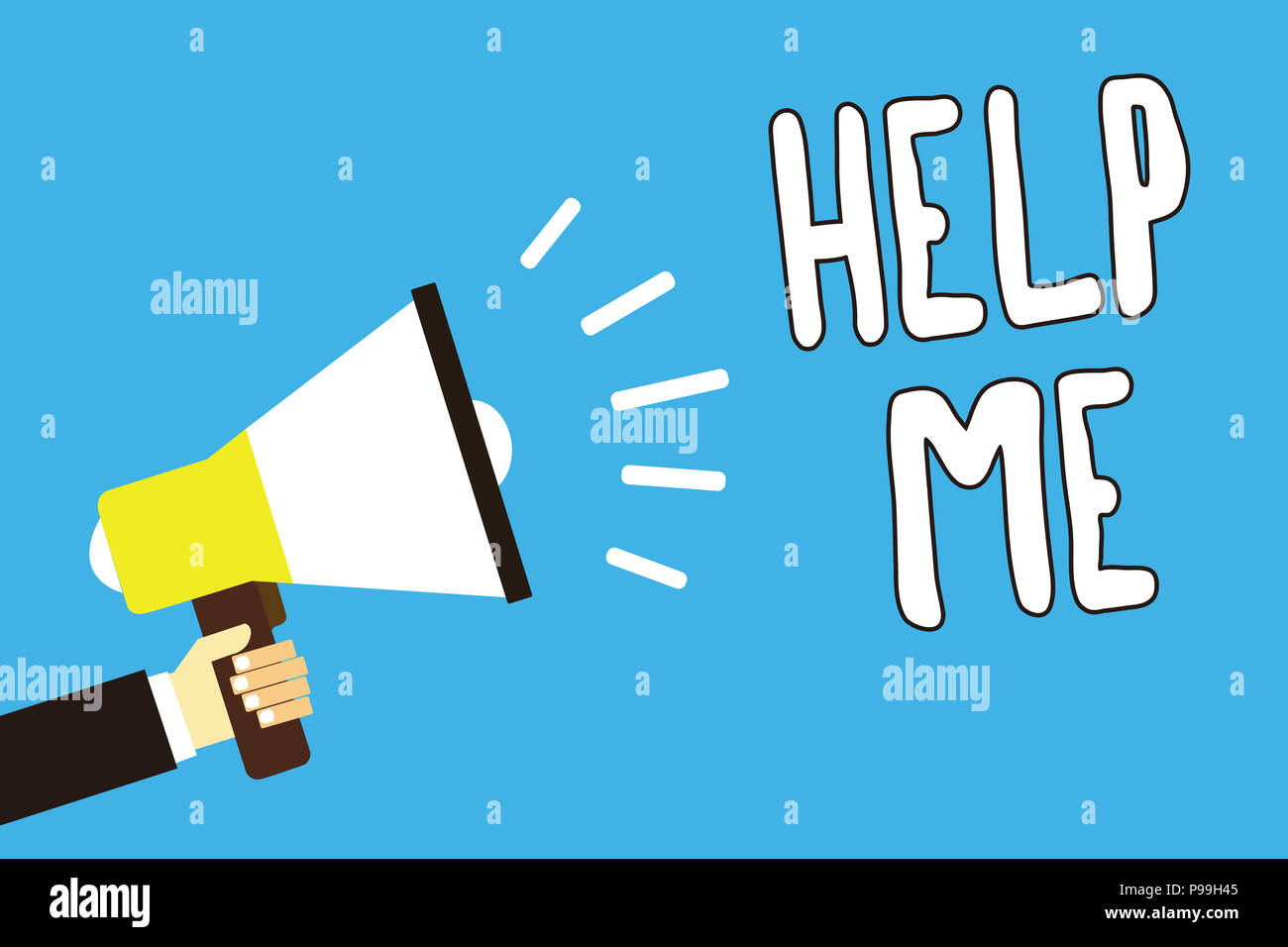 Conceptual hand writing showing Help Me. Business photo text Asking ...