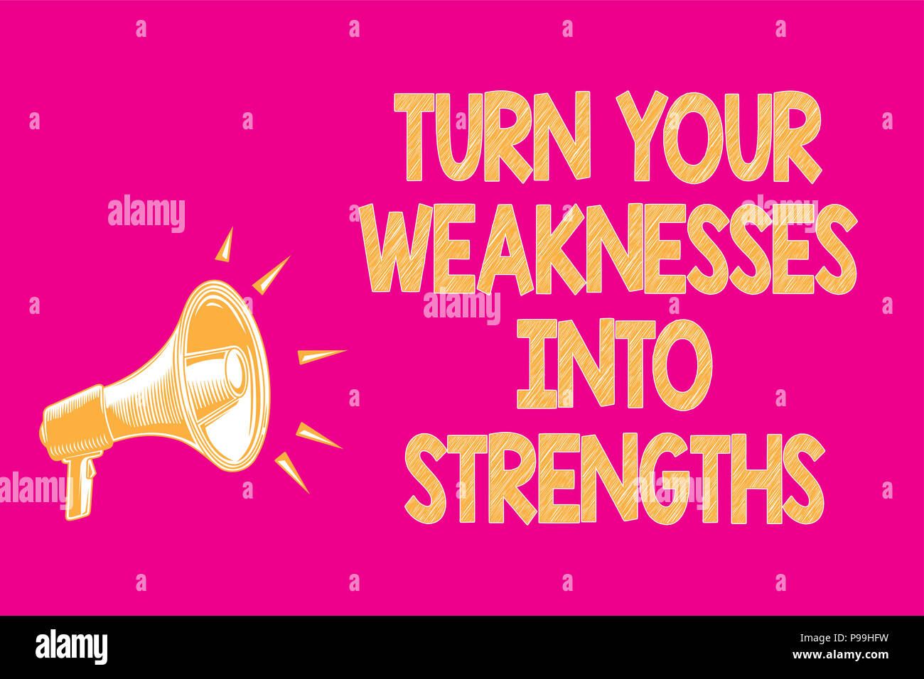Text sign showing Turn Your Weaknesses Into Strengths. Conceptual photo ...