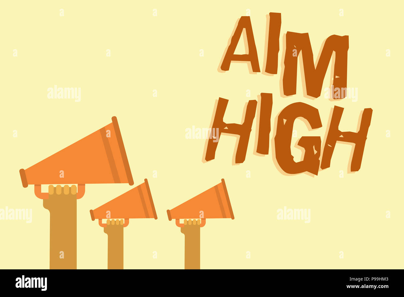 Text sign showing Aim High. Conceptual photo go for best job school or ... Text sign showing Aim High. Conceptual photo go for best job school or ...