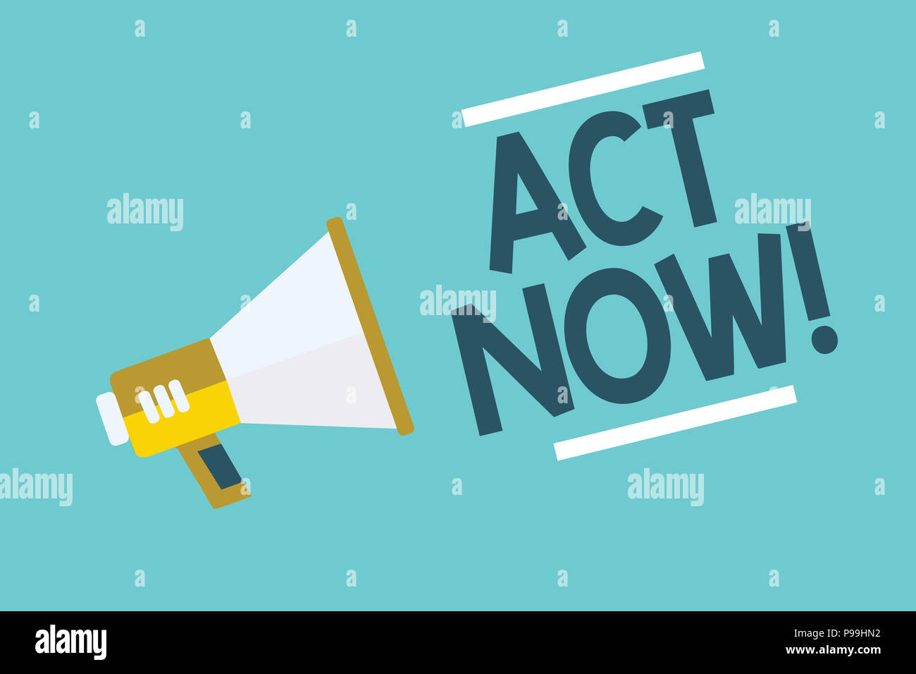 Writing note showing Act Now. Business photo showcasing Having fast ...