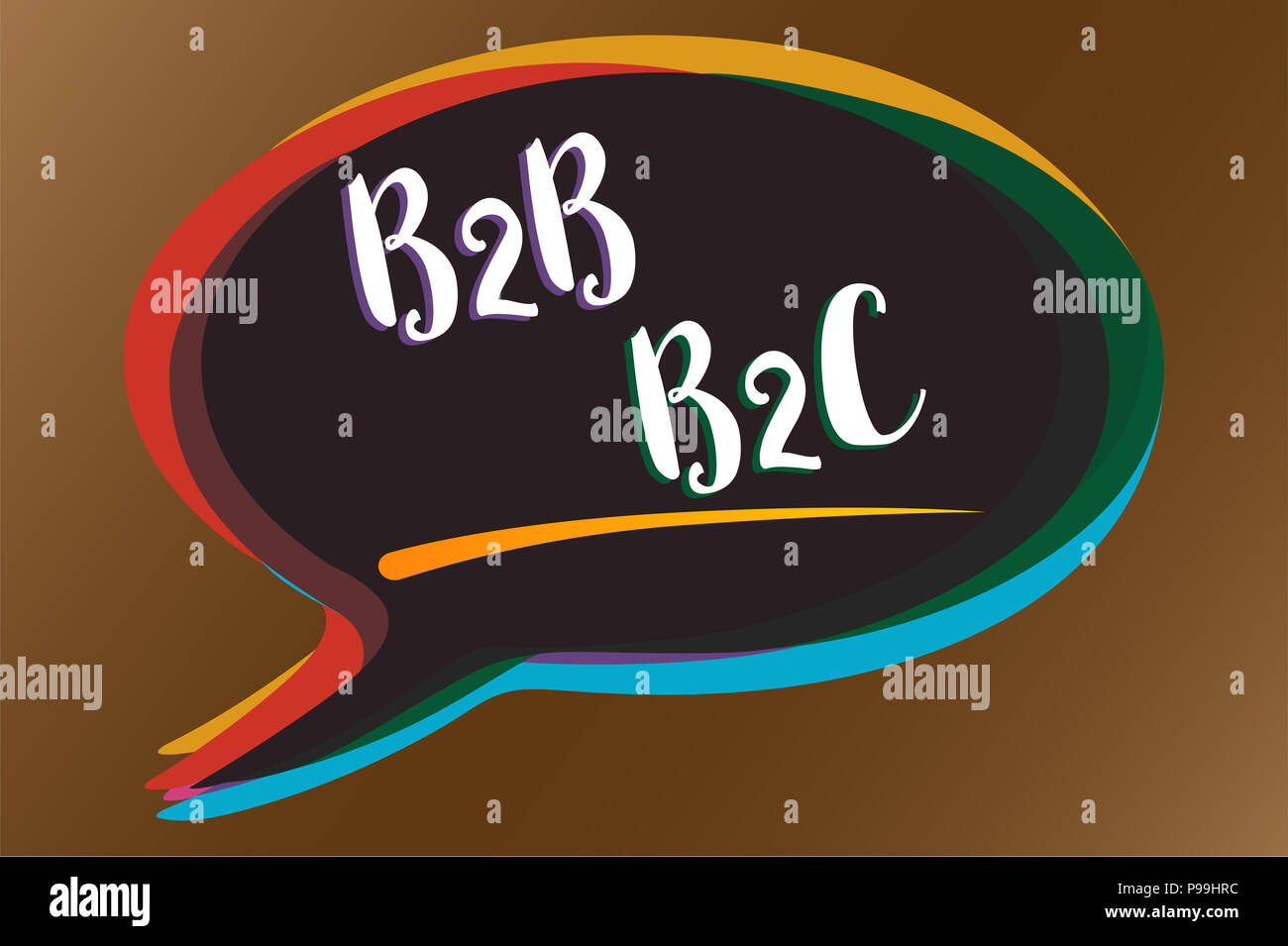 Text sign showing B2B B2C. Conceptual photo two types for sending ...
