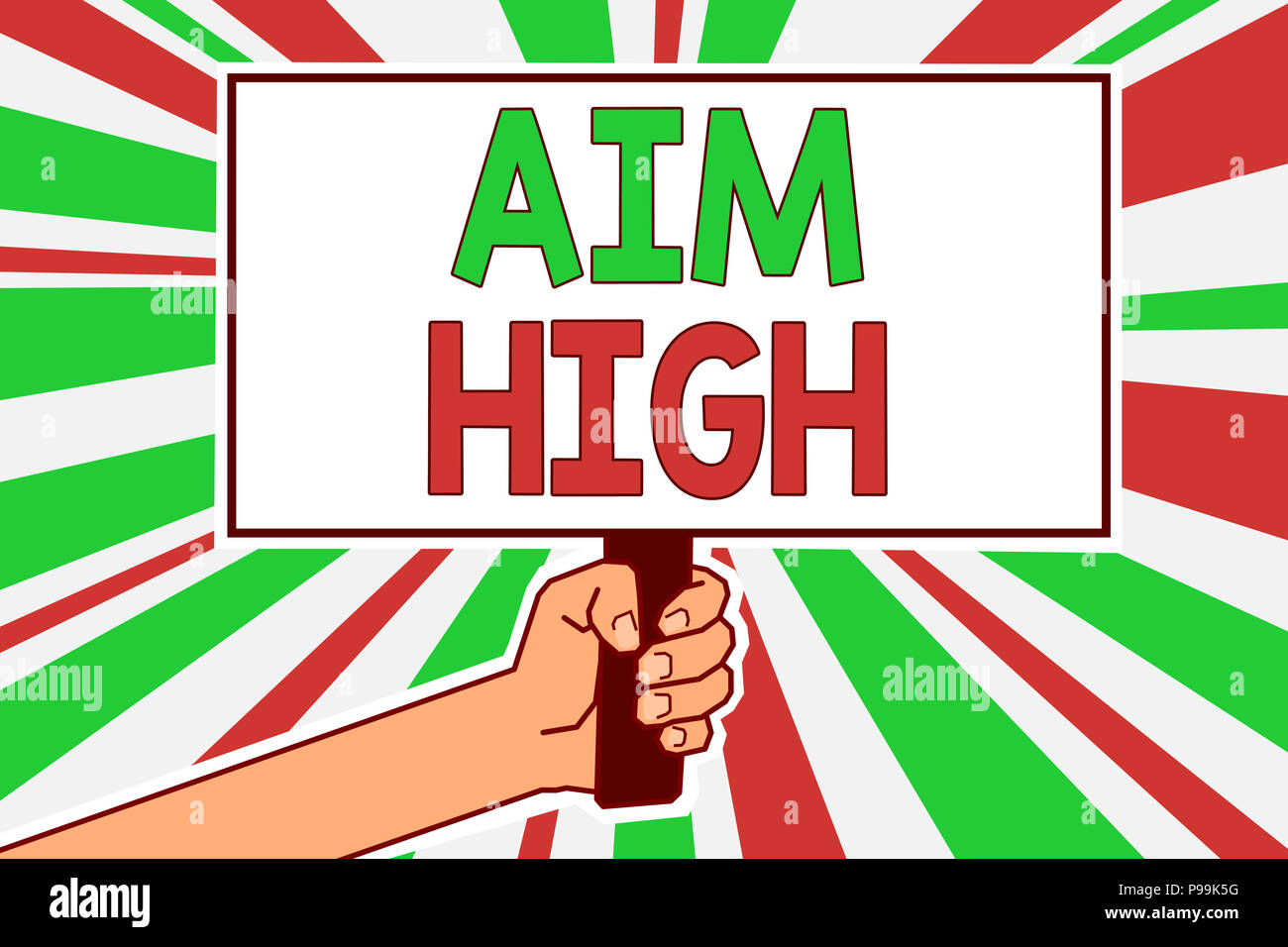 Text sign showing Aim High. Conceptual photo go for best job school or ... Text sign showing Aim High. Conceptual photo go for best job school or ...