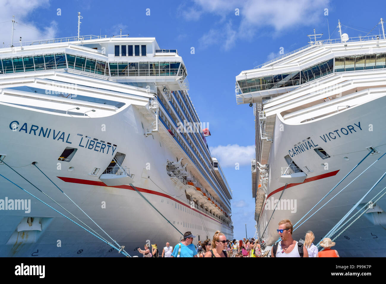Grand Turk, Turks and Caicos Islands - April 03 2014: Carnival Liberty ...