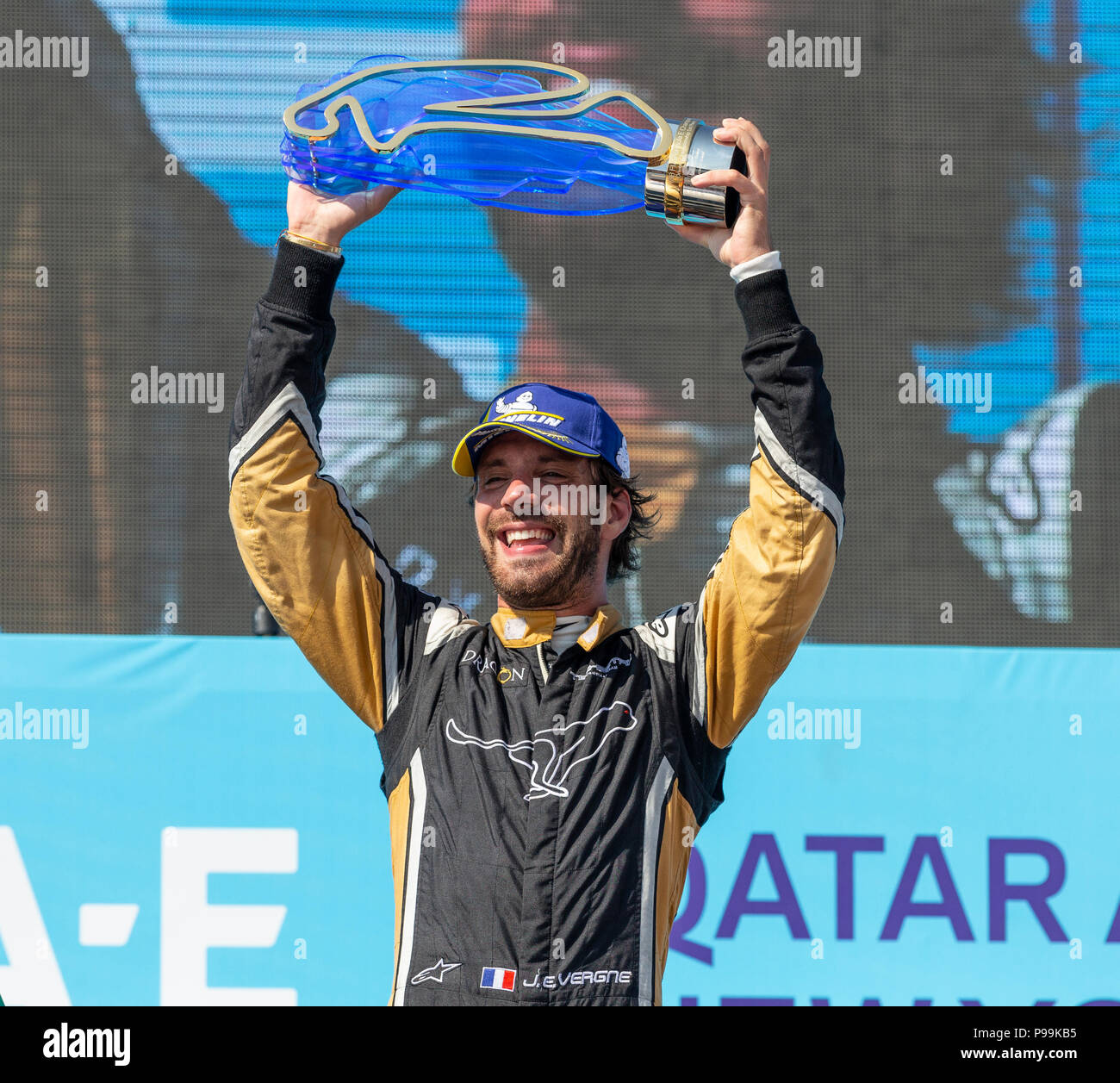 New York, NY - July 15, 2018: Jean-Eric Vergne of Techeetah team ...