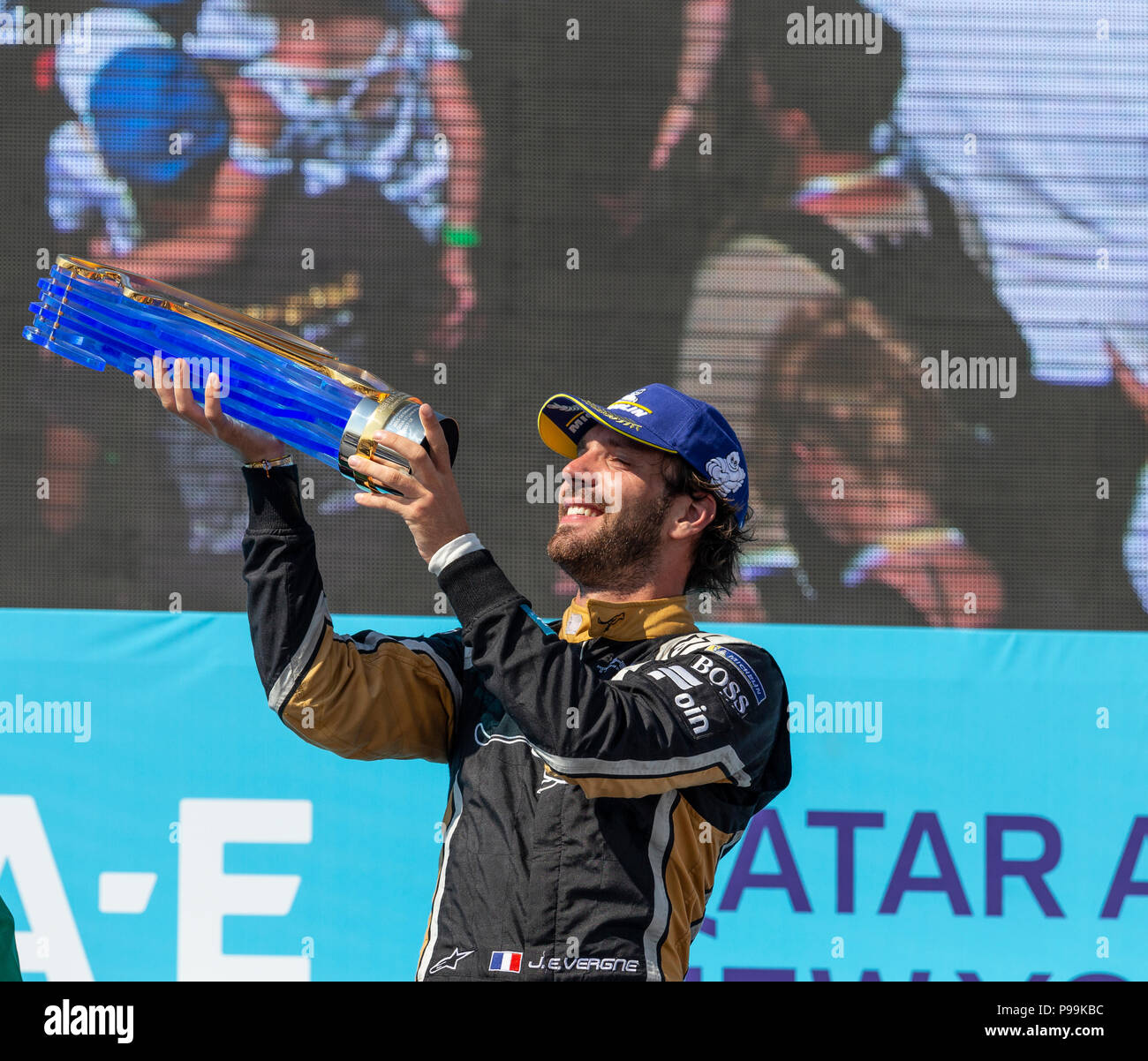 New York, NY - July 15, 2018: Jean-Eric Vergne of Techeetah team ...