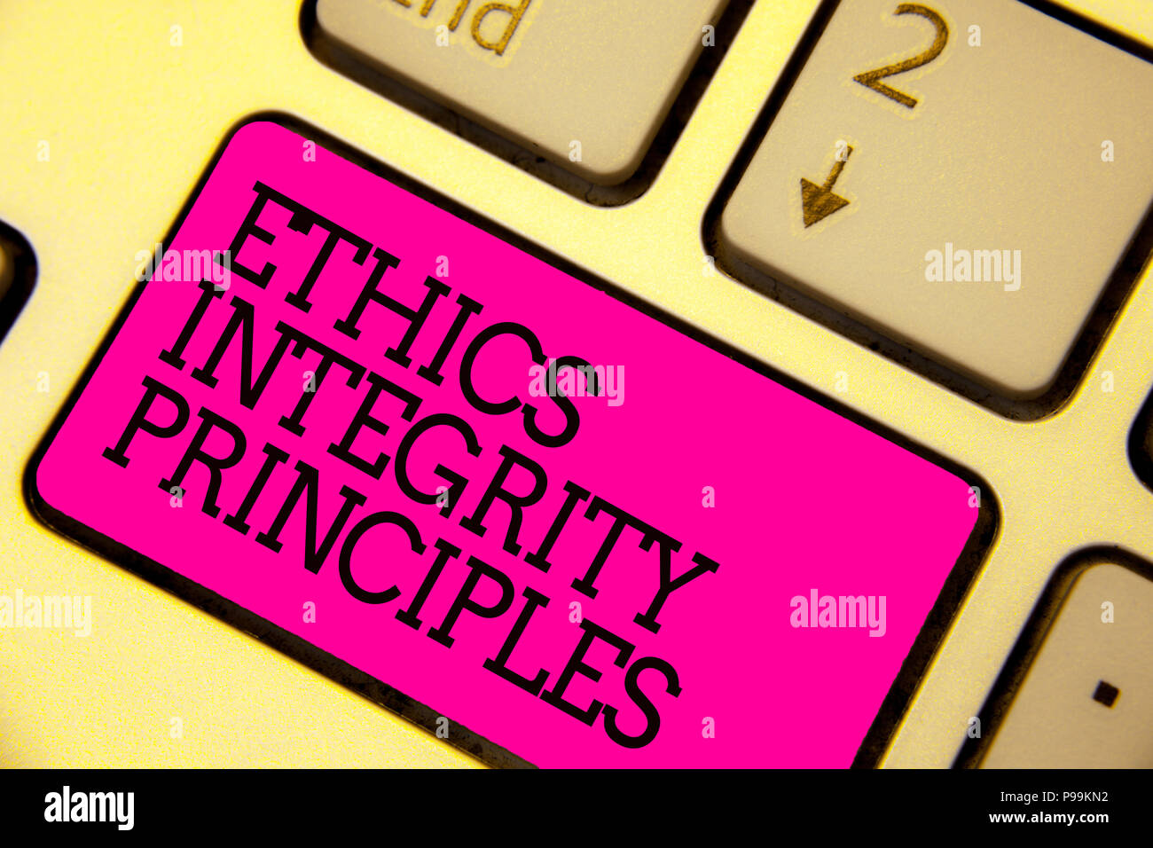 Word writing text Ethics Integrity Principles. Business concept for ...