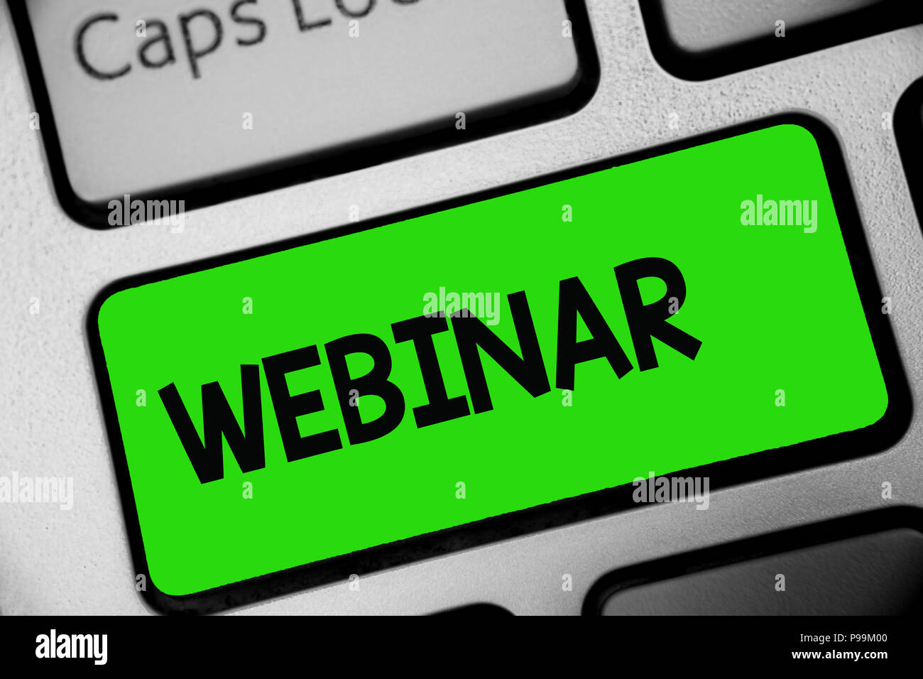 Handwriting text Webinar. Concept meaning defined as seminar conducted ...