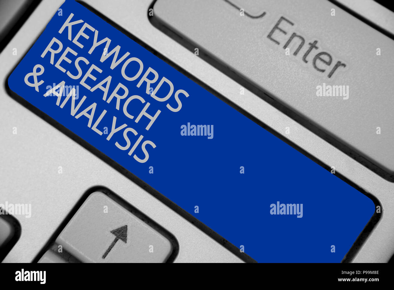 Conceptual hand writing showing Keywords Research and Analysis ...