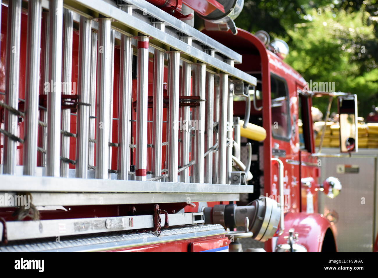 Ladder fire side view hi-res stock photography and images - Alamy