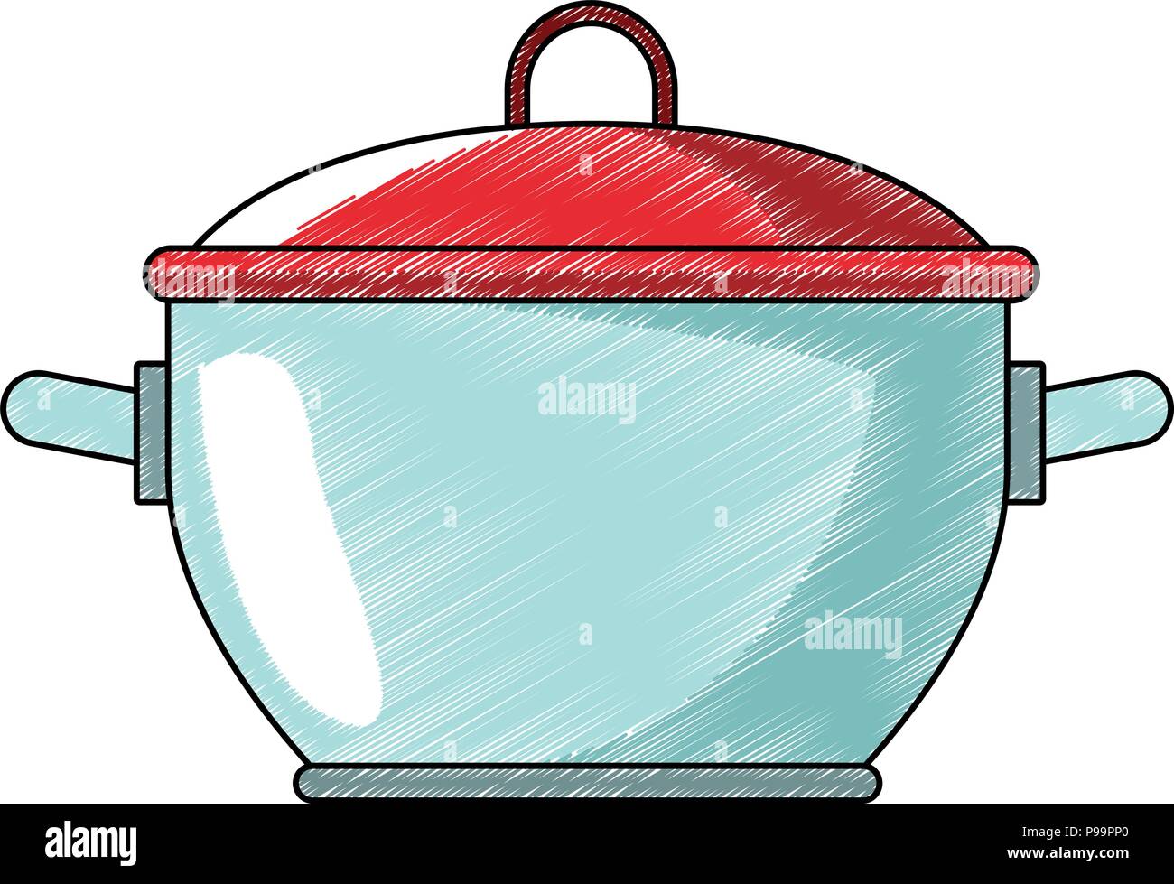 Steel pot isolated vector illustration graphic design Stock Vector ...