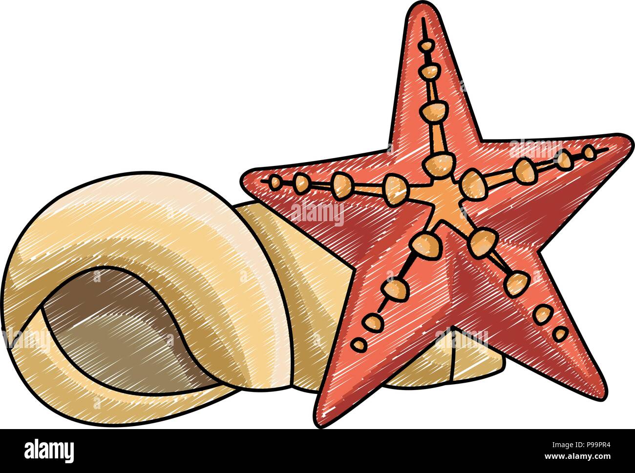 Vibrant sea animals Stock Vector Images - Alamy