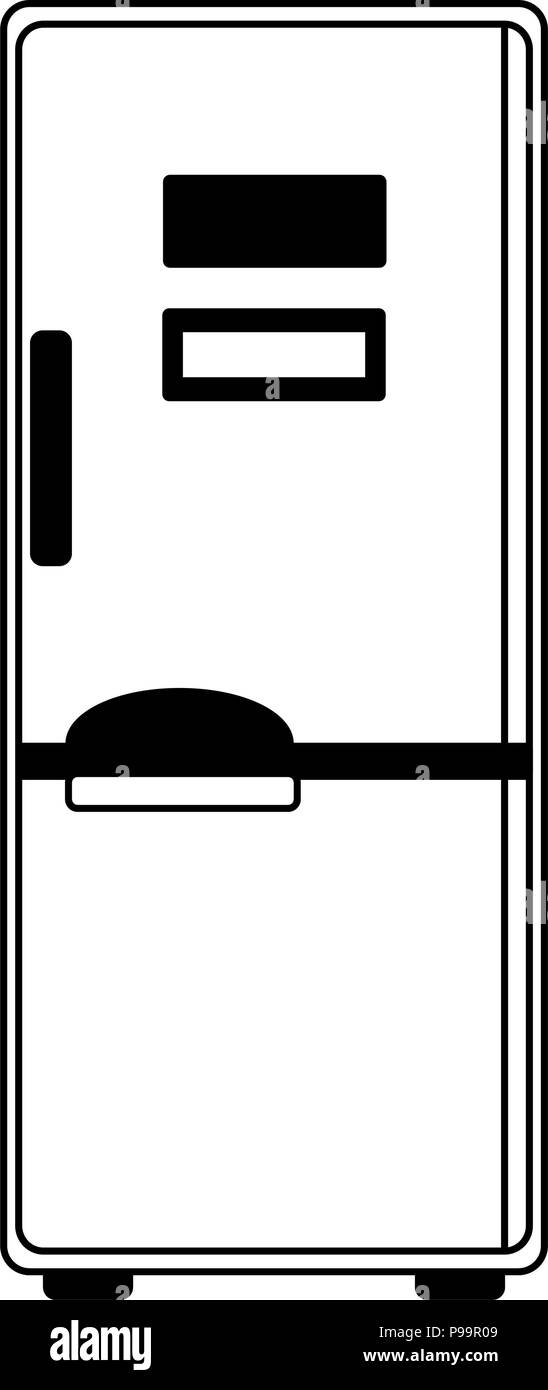 Fridge kitchen appliance vector illustration graphic design Stock ...