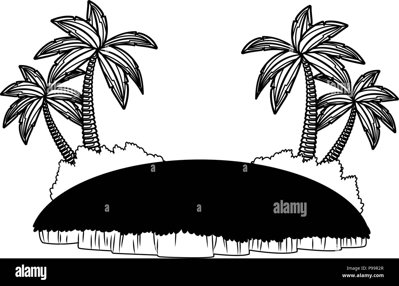Beautiful island cartoon vector illustration graphic design Stock ...