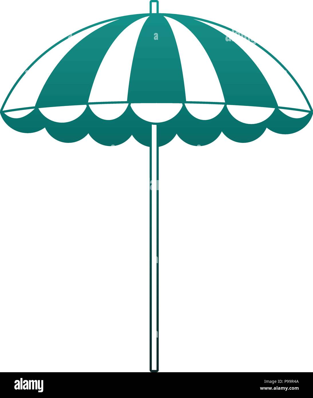 Beach umbrella isolated vector illustration graphic design Stock Vector ...