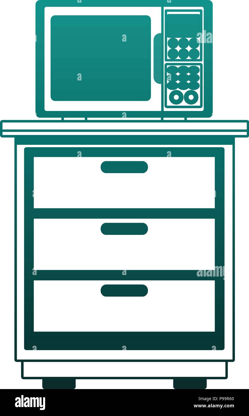 kitchen wooden cabinet isolated vector illustration graphic design ...