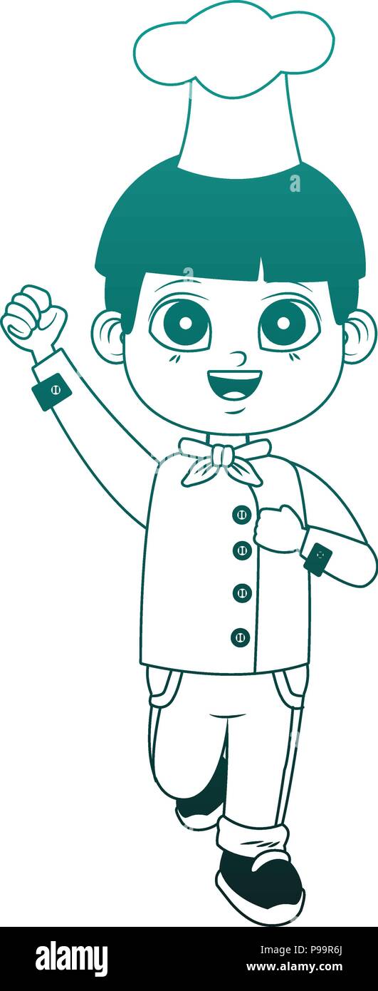 Beautiful girl chef cartoon vector illustration graphic design Stock ...