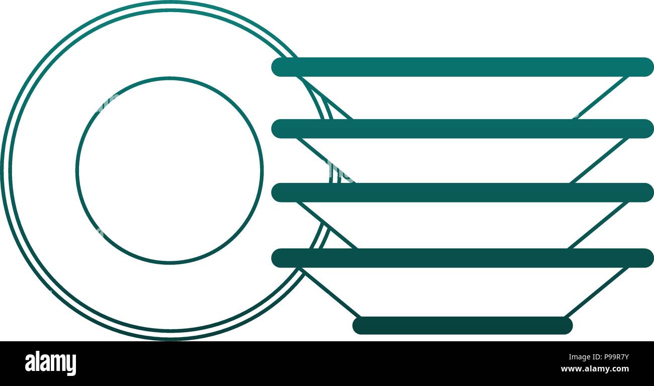 Dishes stacked isolated vector illustration graphic design Stock Vector ...
