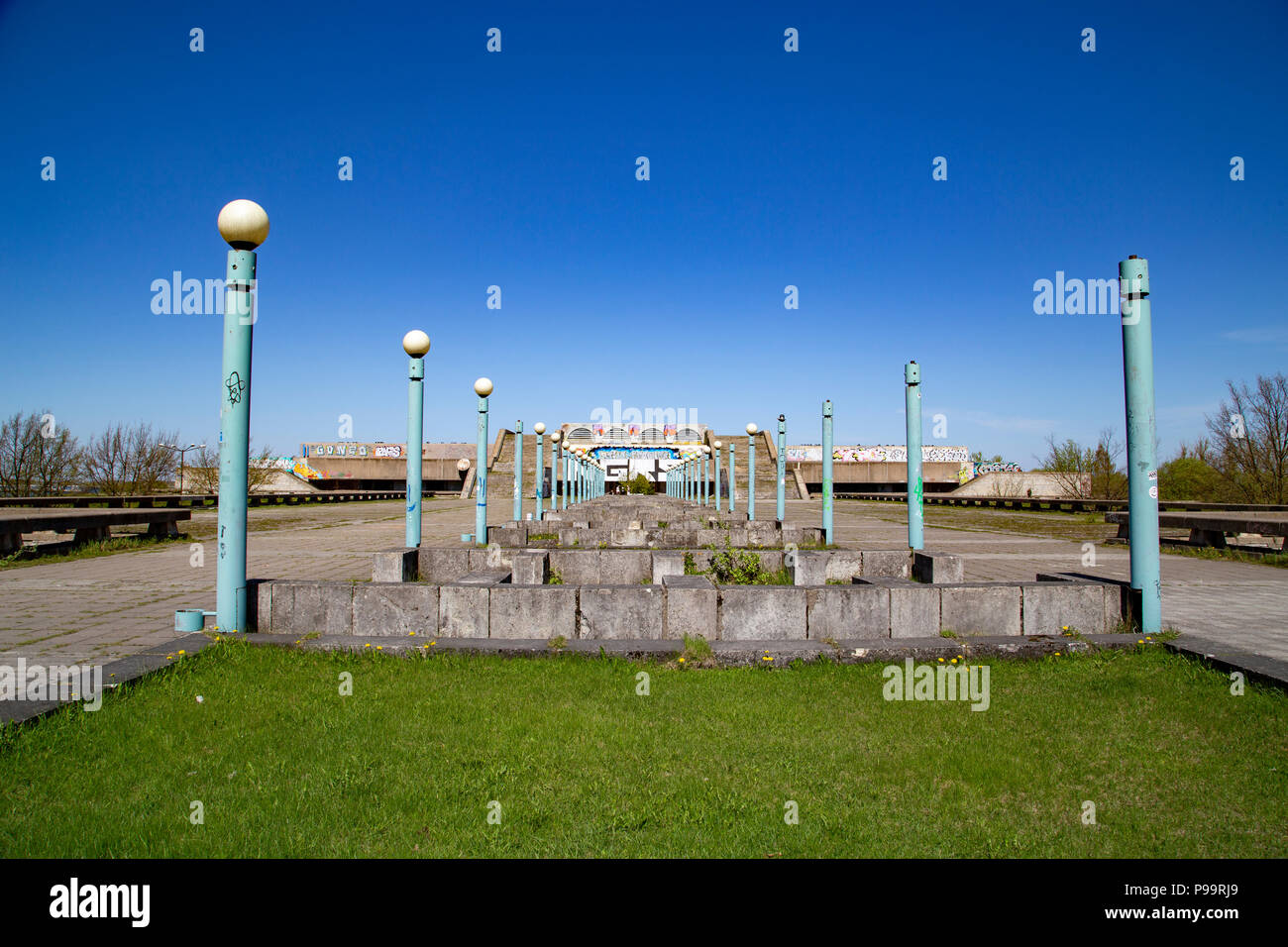 Linnahall, architecture of soviet era in Tallin, Estonia Stock Photo ...