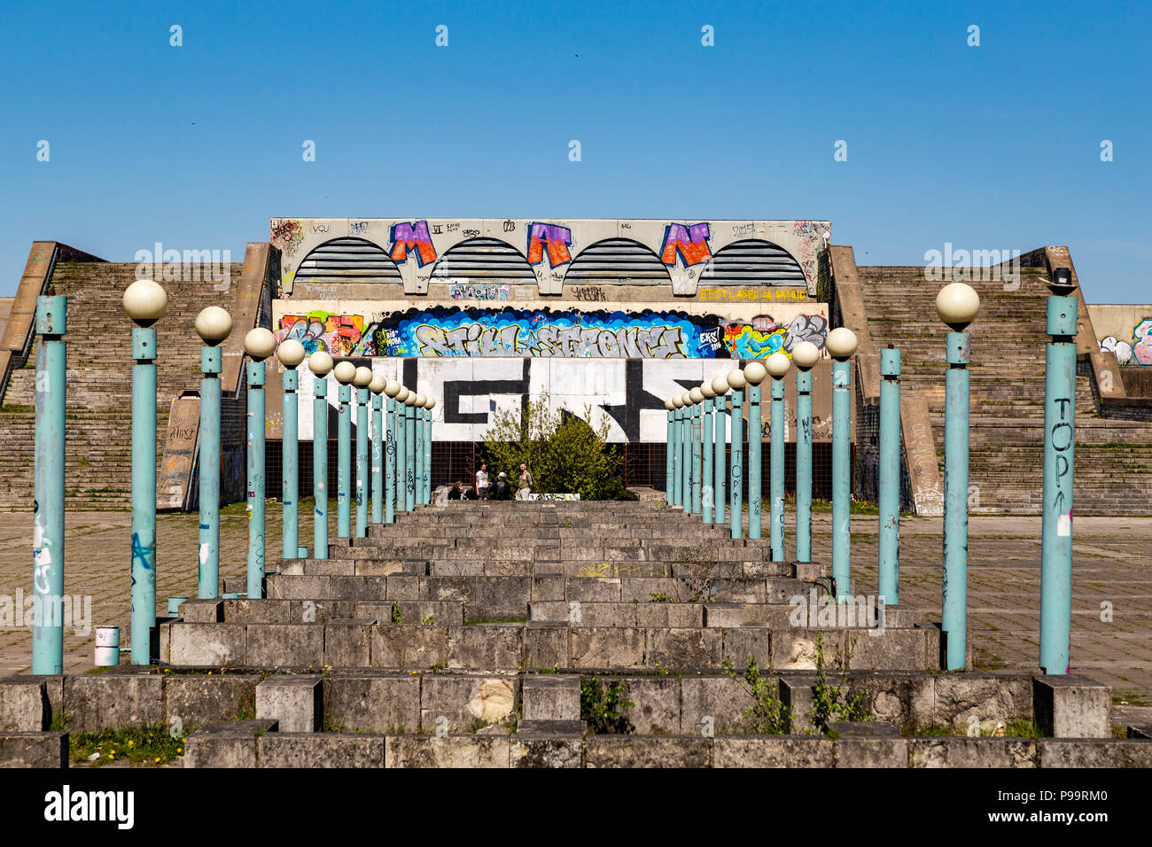 Linnahall, architecture of soviet era in Tallin, Estonia Stock Photo ...