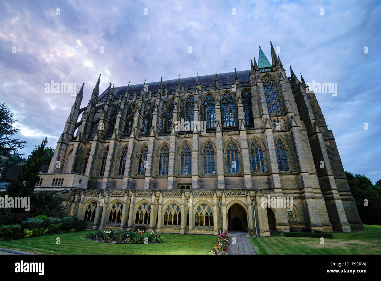Old, historical church in the Lancing College at West Sussex, United ...