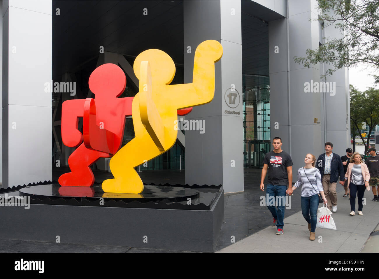 Keith Haring sculpture in lower Manhattan NYC Stock Photo - Alamy