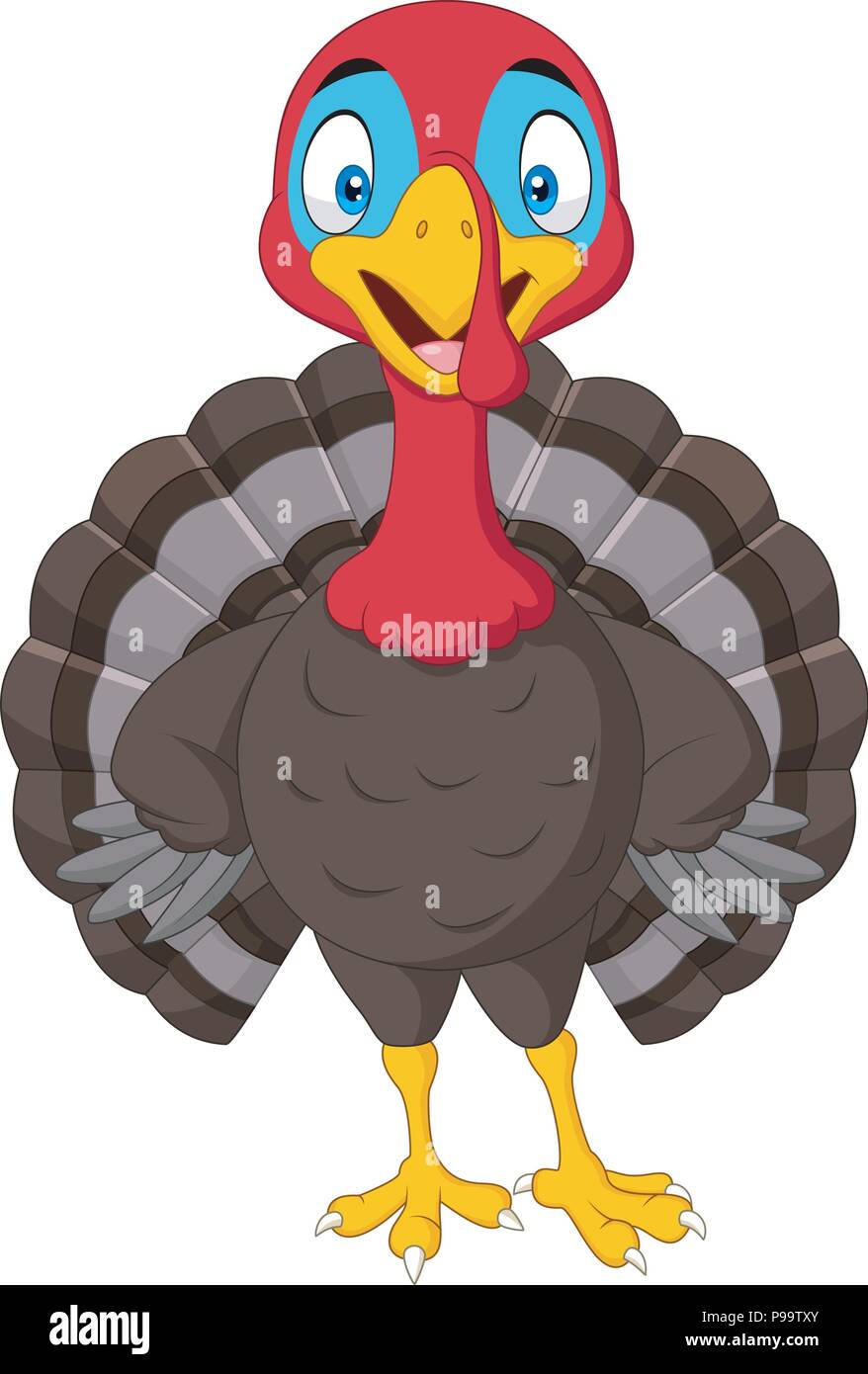 Cartoon turkey isolated on white background Stock Vector Image & Art ...