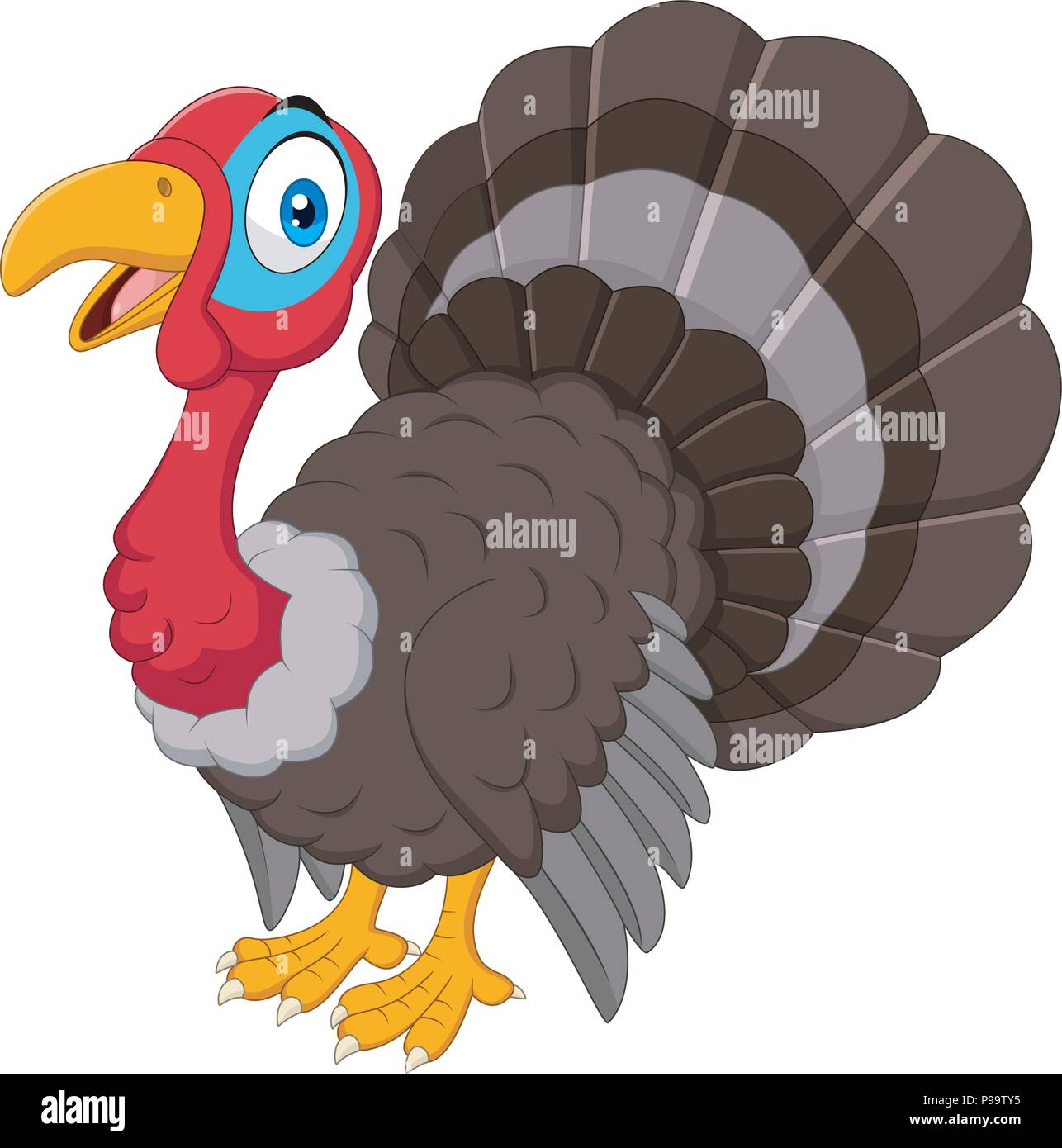Cartoon turkey isolated on white background Stock Vector Image & Art ...