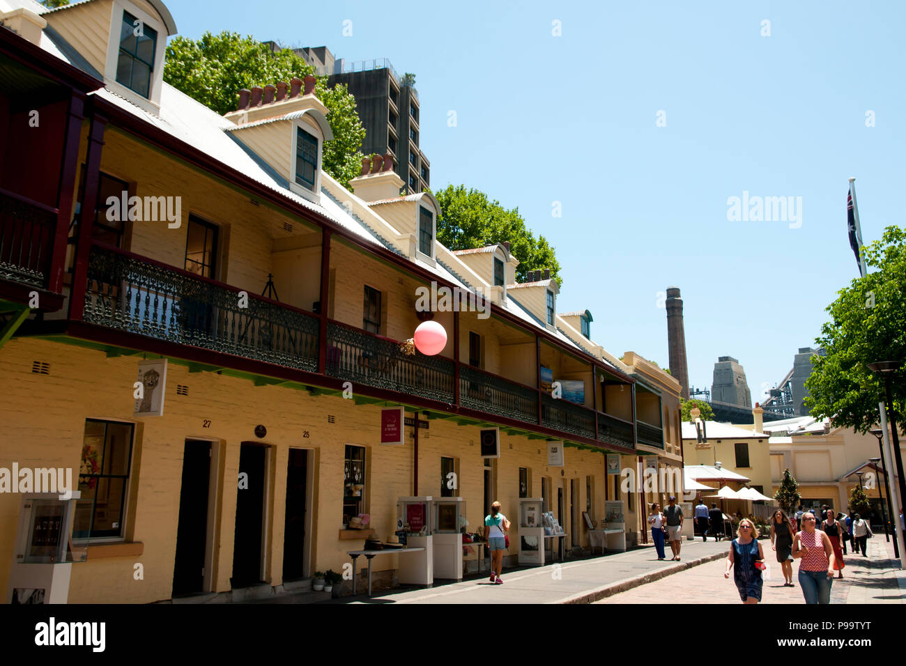 SYDNEY, AUSTRALIA - December 12, 2016: Local shops on Playfair Street ...
