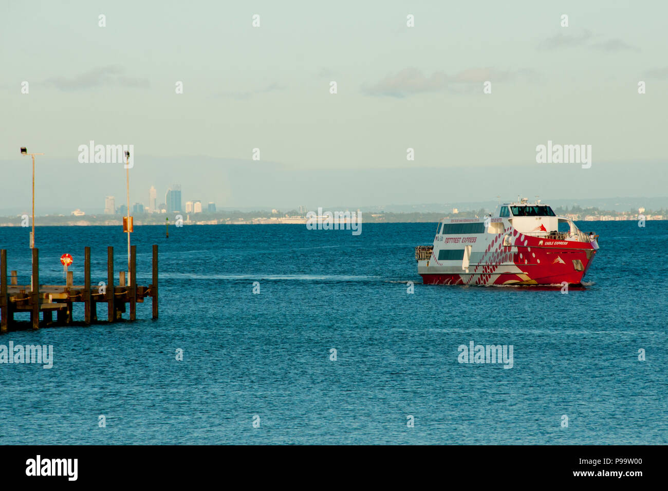 ROTTNEST ISLAND, AUSTRALIA - October 24, 2017: Rottnest Express ferry ...