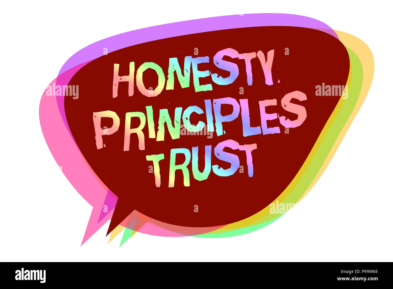 Text sign showing Honesty Principles Trust. Conceptual photo believing ...
