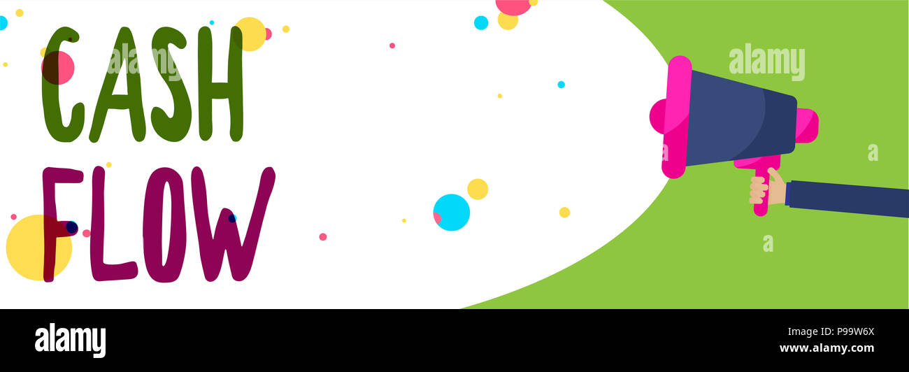 Handwriting text Cash Flow. Concept meaning Movement of the money in ...