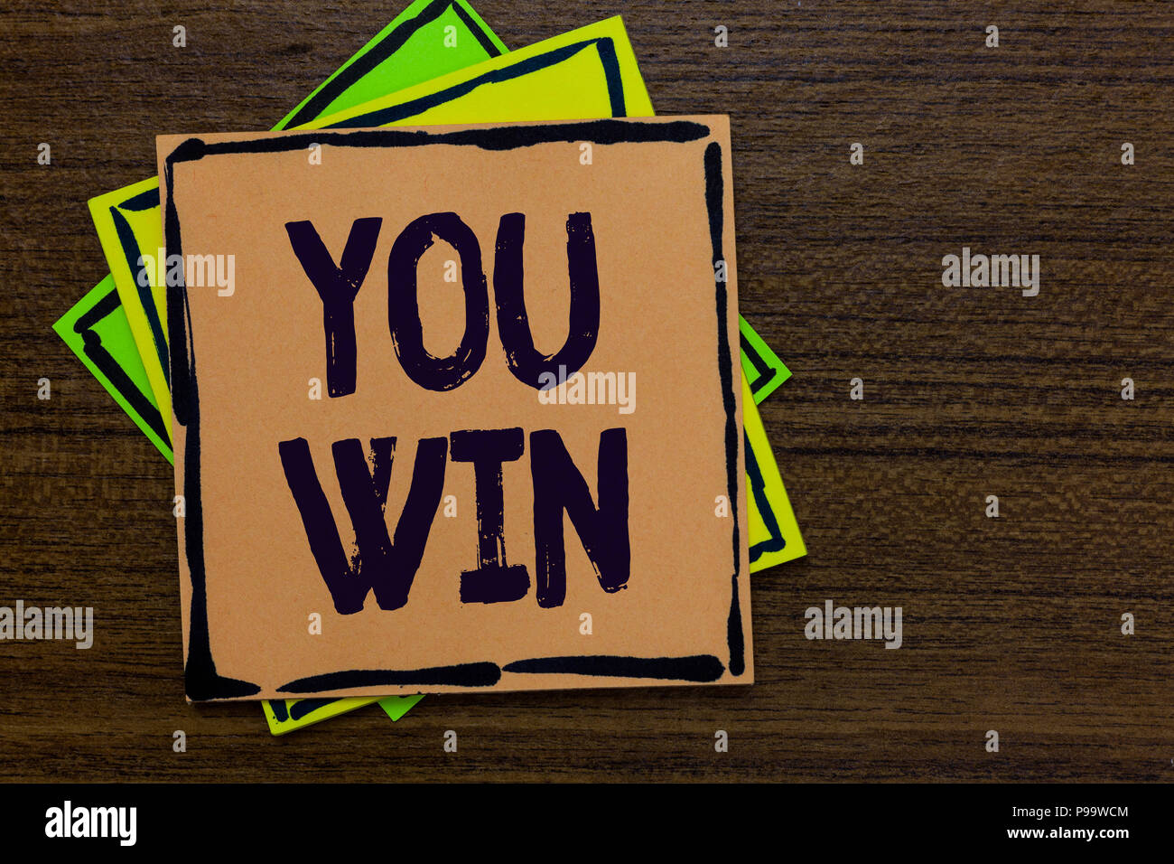 Word writing text You Win. Business concept for be first in school race ...