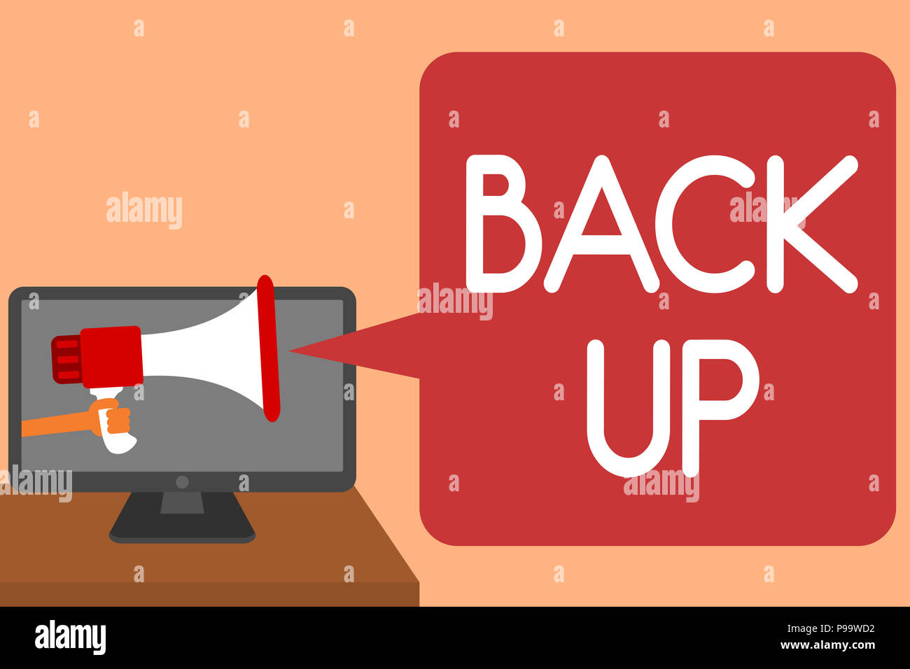 Handwriting text writing Back Up. Concept meaning saving important data ...