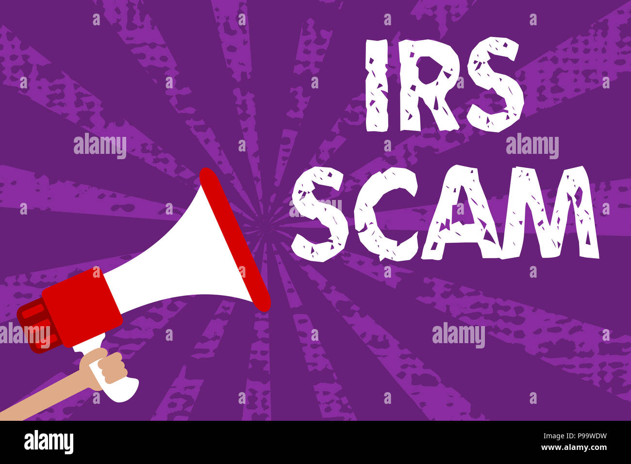 Text sign showing Irs Scam. Conceptual photo targeted taxpayers by ...