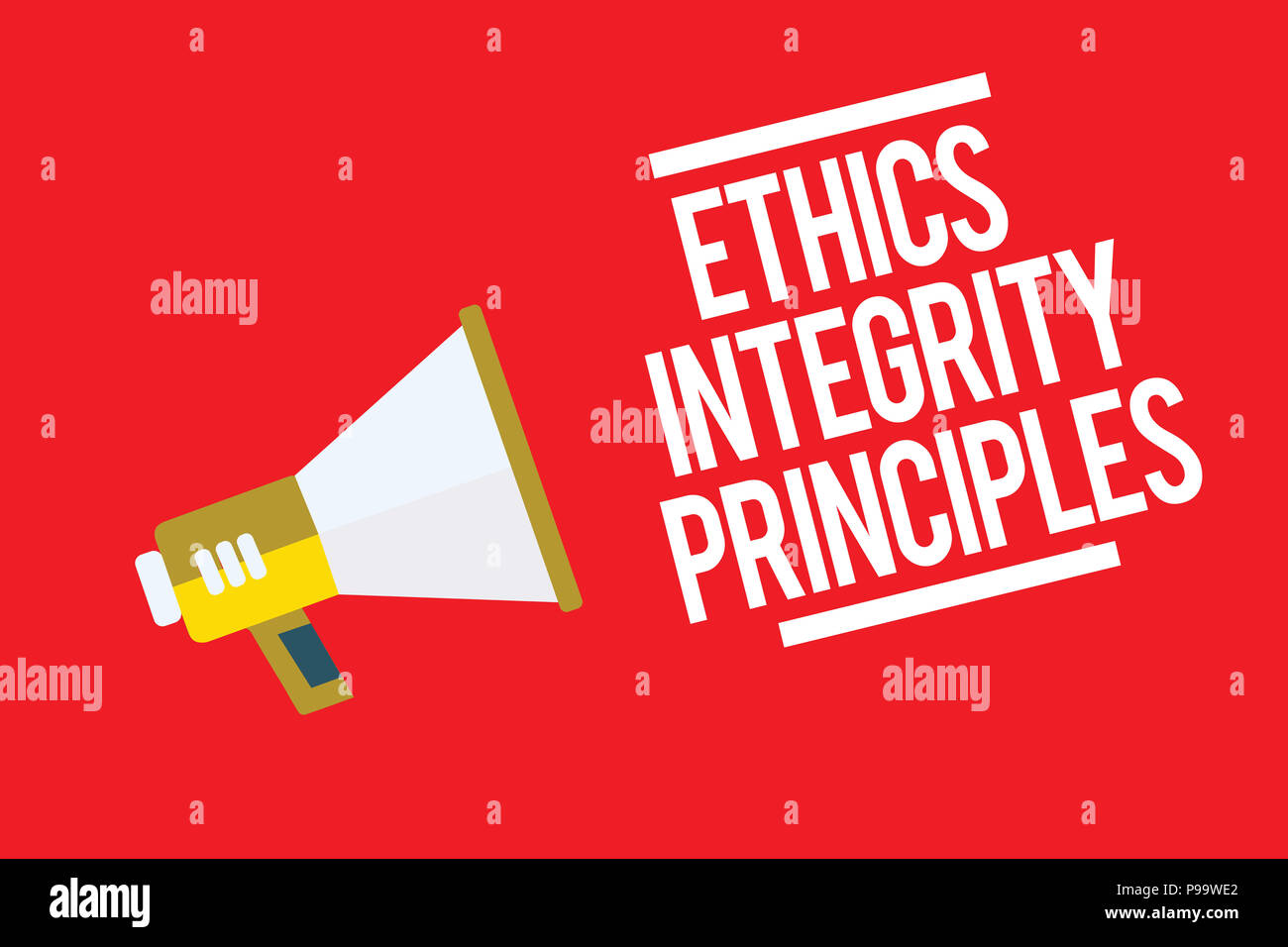 Handwriting text Ethics Integrity Principles. Concept meaning quality ...