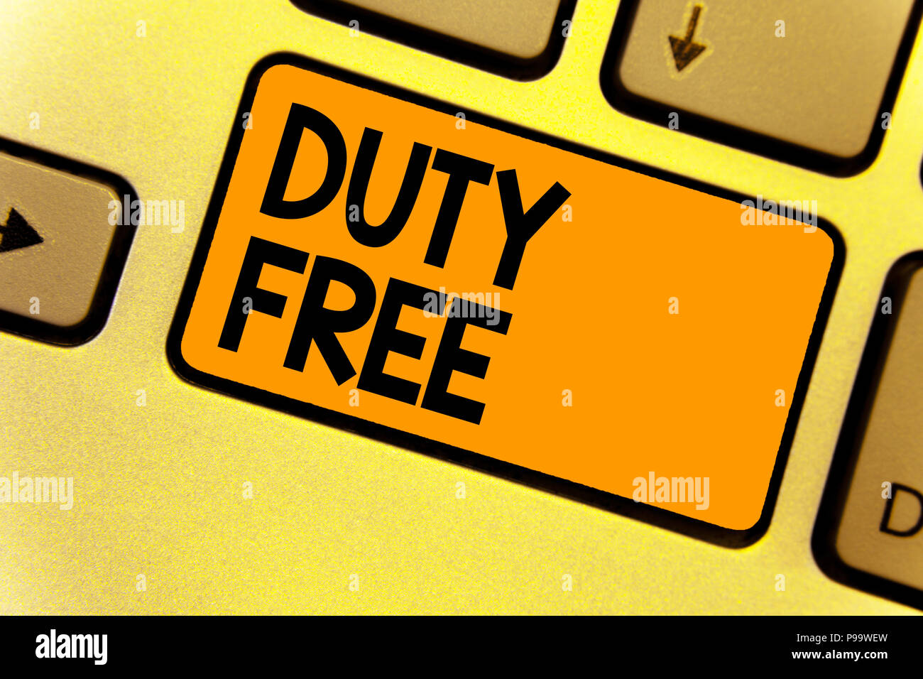 Word writing text Duty Free. Business concept for Store or ...