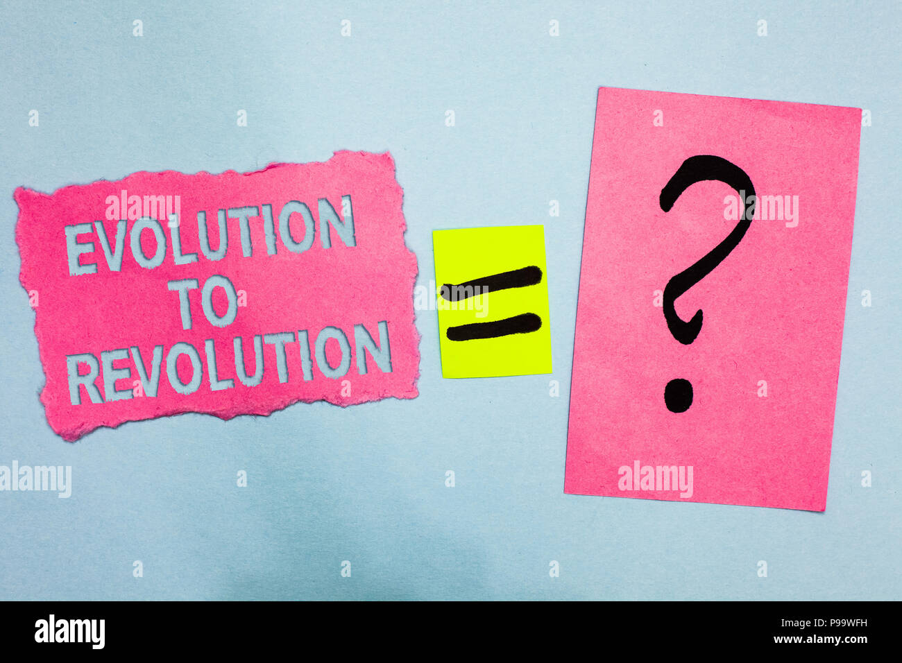 Conceptual hand writing showing Evolution To Revolution. Business photo ...