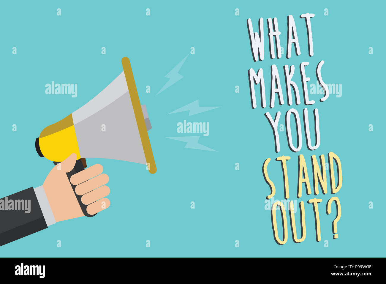 Text sign showing What Makes You Stand Out question. Conceptual photo ...