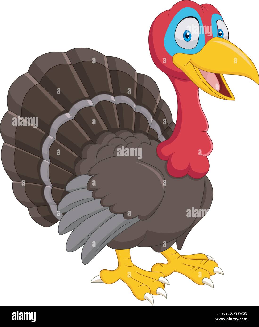 Cartoon turkey isolated on white background Stock Vector Image & Art ...
