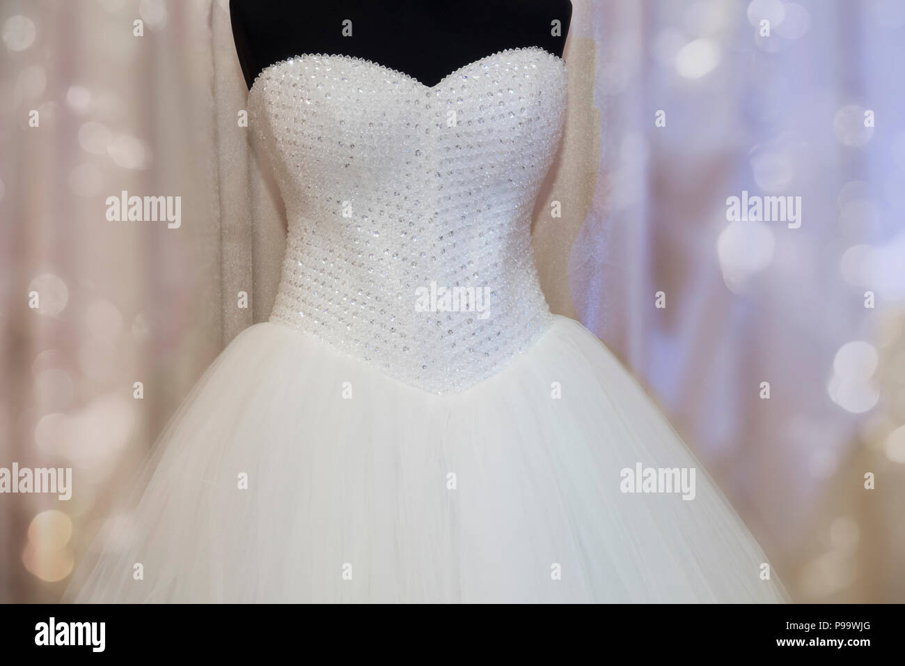 wedding dress, detail of bridal Stock Photo - Alamy